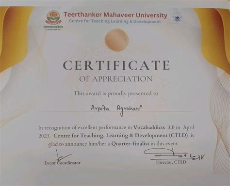 Arpita Agrahari On Linkedin Certification Centreforteachinganddevelopment Quaterfinalist