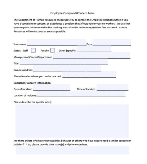 10 Sample Employee Form Templates To Download For Free Sample Templates