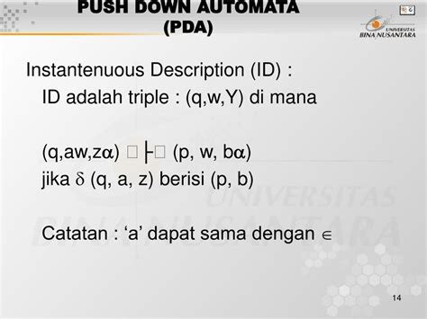 Ppt Pertemuan 13 Push Down Automata Pda Powerpoint Presentation Free Download Id3616939