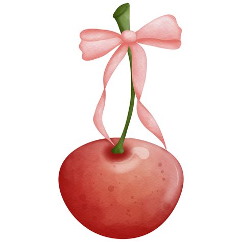 Cherry Watercolor So Cute 42383133 Png