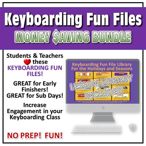Keyboarding Typing Lessons 15 Fun Practice Typing Activity Files For Computer Applications