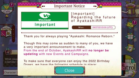 [ayakashi romance reborn] the localized app won t be updating with new events and draws from the