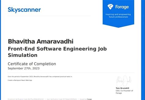 bhavitha amaravadhi on linkedin frontendengineering softwareengineering certification