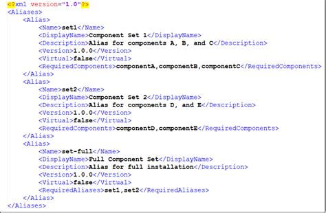 Component Alias Example Qt Installer Framework Documentation 490