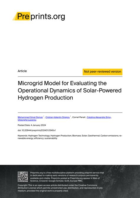 Pdf Microgrid Model For Evaluating The Operational Dynamics Of Solar