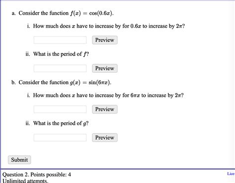 solved a consider the function f x cos 0 6x i how