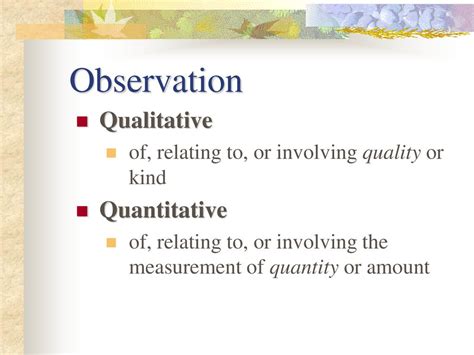 Qualitative Observation Vs Quantitative