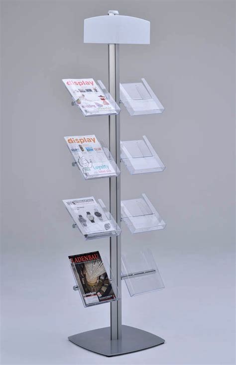 Update Displays Prospektständer Free Silber Din A4 8 Fächer Büroshop24