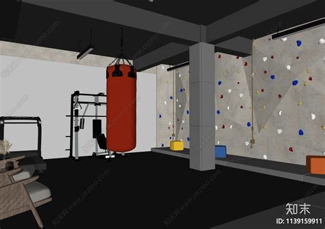 现代健身房su模型下载【id1139159911】知末su模型网