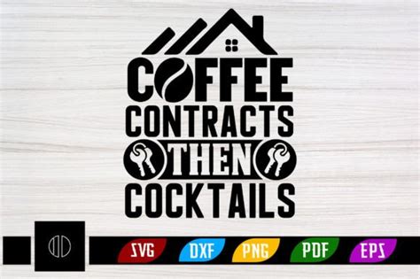 Coffee Contracts Then Cocktails Svg Graphic By Ijdesignerbd777 · Creative Fabrica