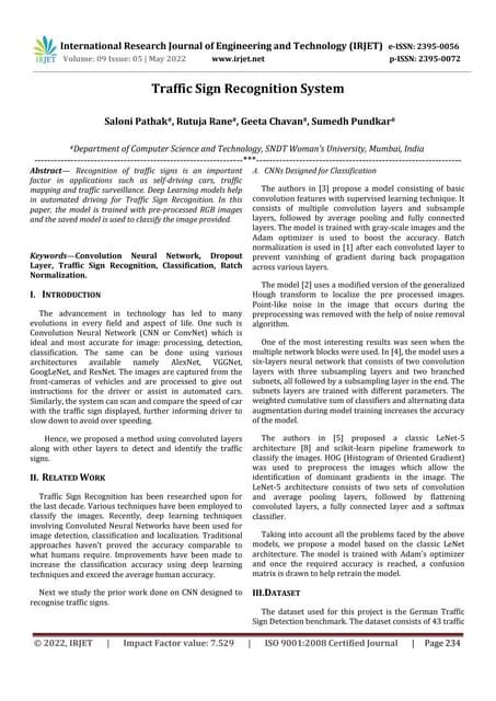 Traffic Sign Recognition System Pdf Cameras And Camcorders Consumer Electronics