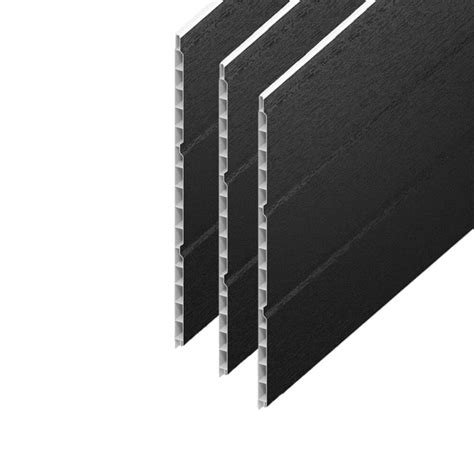 Hollow Soffit Board Cladding Black Ash Upvc Plastic Panel Sheets 300mm