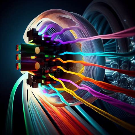 Fiber Optics Lights Abstract Background Stock Illustration Illustration Of Technology