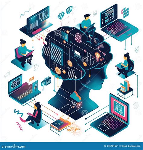 digital representation of data analysis with interconnected devices