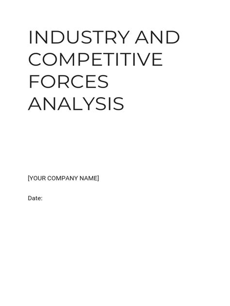 Industry Competitive Forces Analysis Pdf Forecasting Brand