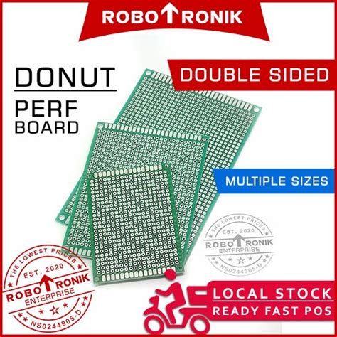 Donut Perf Double Sided Board Pitch 2 54mm Double Side Prototype