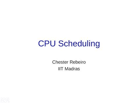 Pdf Operating Systems Courses15oosslides8scheduling