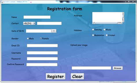 Github Shikha12264 Java Netbeans Drag And Drop Example Registration Form