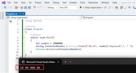 How To Format Number Thousand Separator With Space In C
