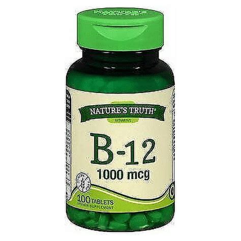 Natures Truth Vitamin B 12 Supports Metabolism 1000mcg 100ct 4 Pack