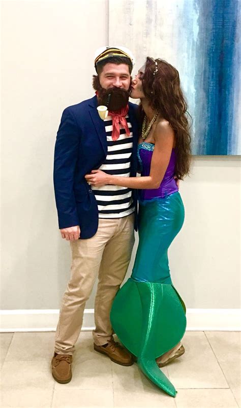 Mermaid And Sailor Costume Halloweencostumes Mermaid Sailor Sailor