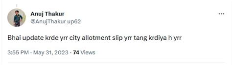 Cuet City Intimation Slip Phase 4 Out And Admit Card 2023 Live Updates