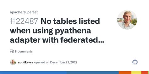 No Tables Listed When Using Pyathena Adapter With Federated Query Lambda · Issue 22487