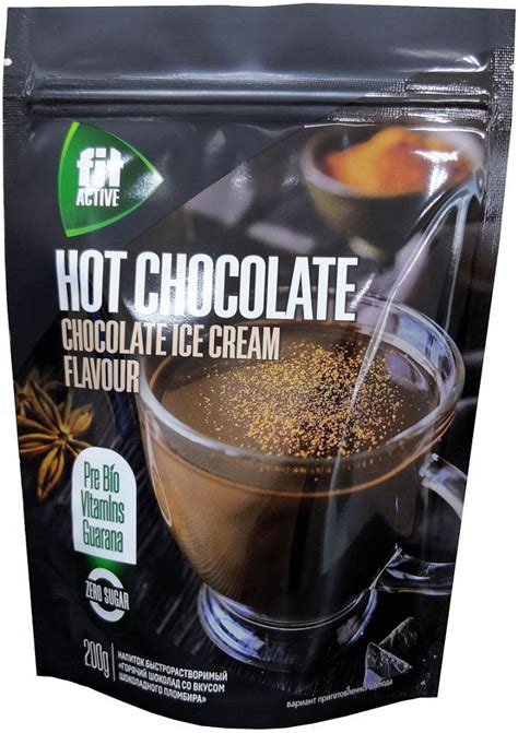 Низкокалорийный горячий шоколад с шоколадным пломбиром Fit Active (200 ...