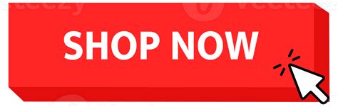 Shop Now Button With Pointer Clicking Web Button Finger Pressing Click To Shop Now Concept