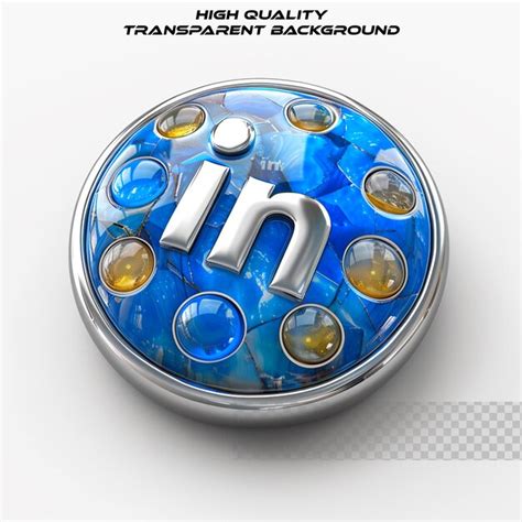 3d логотип Linkedin на прозрачном фоне Премиум Psd Файл