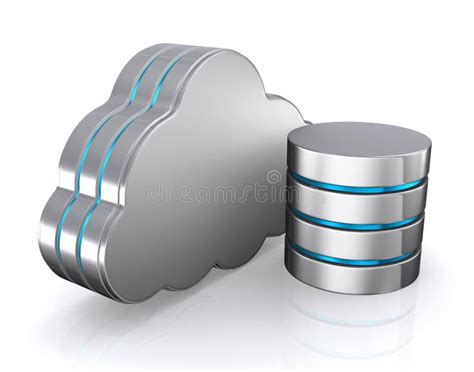 3d Illustration Of Database Storage Concept Cloud Computing Stock Illustration Illustration