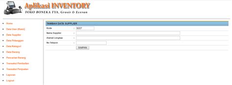 Aplikasi Inventory Toko Dengan Php Dan Mysql Project Akhir 88