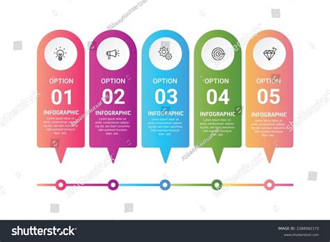 Steps Business Data Visualization Timeline Process Stock Vector