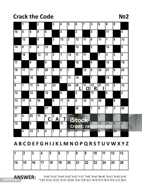 Crack The Code Crossword Puzzle Or Game Answer Included Stock Illustration Download Image Now