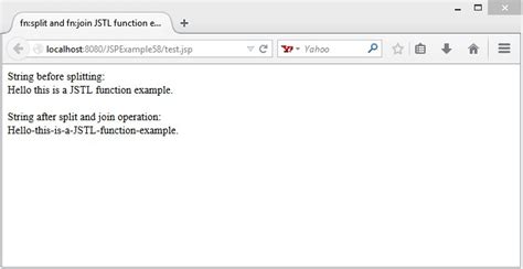 Jstl Fnjoin And Fnsplit Function W3schools