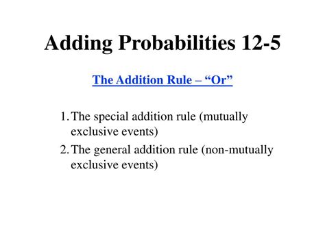 PPT Adding Probabilities PowerPoint Presentation Free Download ID
