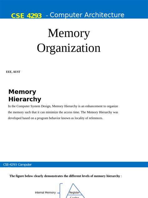7cse 4293 Memory Organization Pdf Random Access Memory Computer