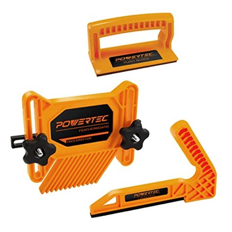 POWERTEC 71551V Safety Kit Featherboard Push Block And Push Stick 3 PK Pricepulse