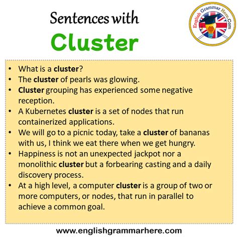 Sentences With Cluster Cluster In A Sentence In English Sentences For