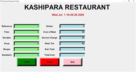 Restaurant Bill Management System Project In Python With Source Code