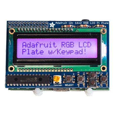 Adafruit Rgb Positive 16 X 2 Lcdkeypad Kit For Raspberry Pi The Pi Hut