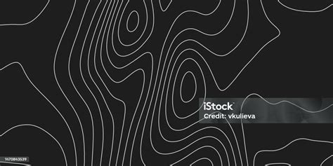 지형 지형도 개념입니다 산 등고선 높이 선 배경 흑백 풍경 지리적 패턴입니다 영토 질감 벡터 0명에 대한 스톡 벡터 아트 및