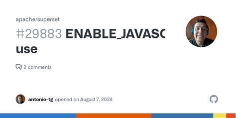 Enablejavascriptcontrols Use · Issue 29883 · Apachesuperset · Github