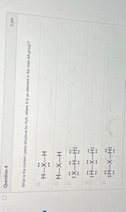 Solved Question What Is The Correct Lewis Structure For Chegg Com