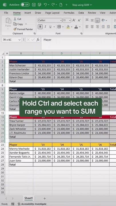 Stop Using Sum In Excel Use This Shortcut Instead Shorts Short Viral Fyp Excel Youtube