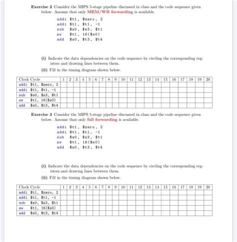 Solved Exercise 1 Consider The Mips 5 Stage Pipeline