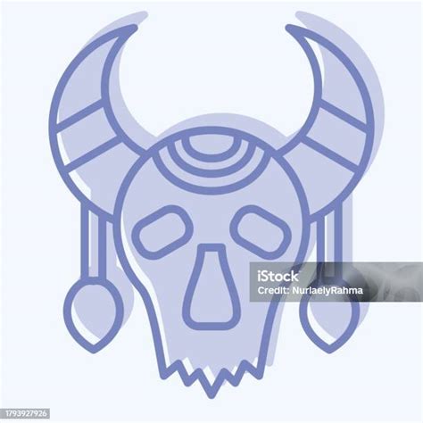 아이콘 해골 암소 원주민 상징과 관련이 있습니다 투톤 스타일 심플한 디자인 편집 가능 간단한 일러스트레이션 0명에 대한 스톡 벡터 아트 및 기타 이미지 Istock
