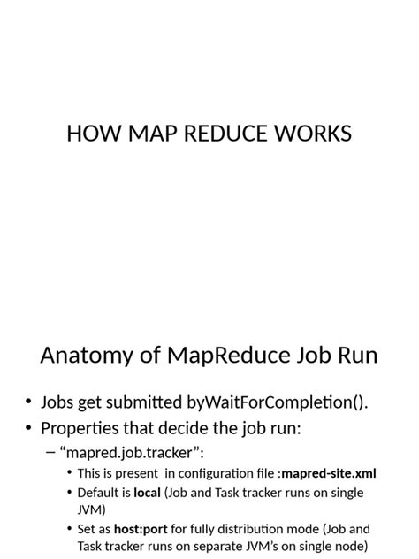 How Map Reduce Work Pdf Map Reduce Apache Hadoop