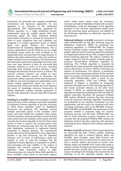 Survey On Mapreduce In Big Data Clustering Using Machine Learning Algorithms Pdf