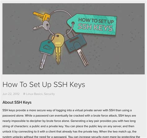 How To Set Up SSH Keys DigitalOcean Virtual Private Server Setup Key